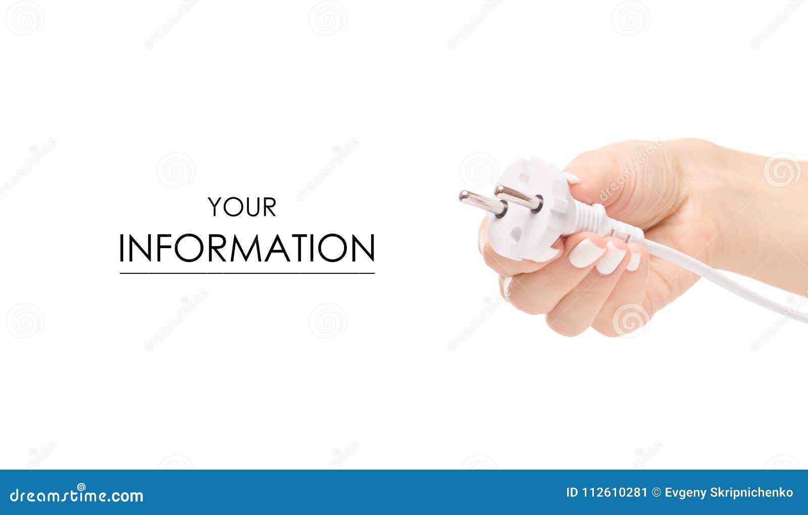 Electricity Plug Socket in Hand Pattern Stock Image - Image of ...