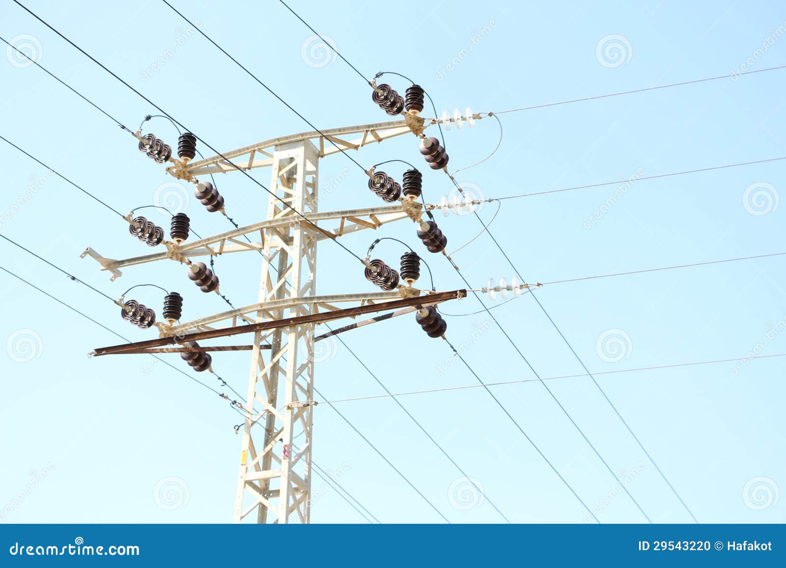 Electricity Pole and Cables Stock Photo - Image of transmission ...