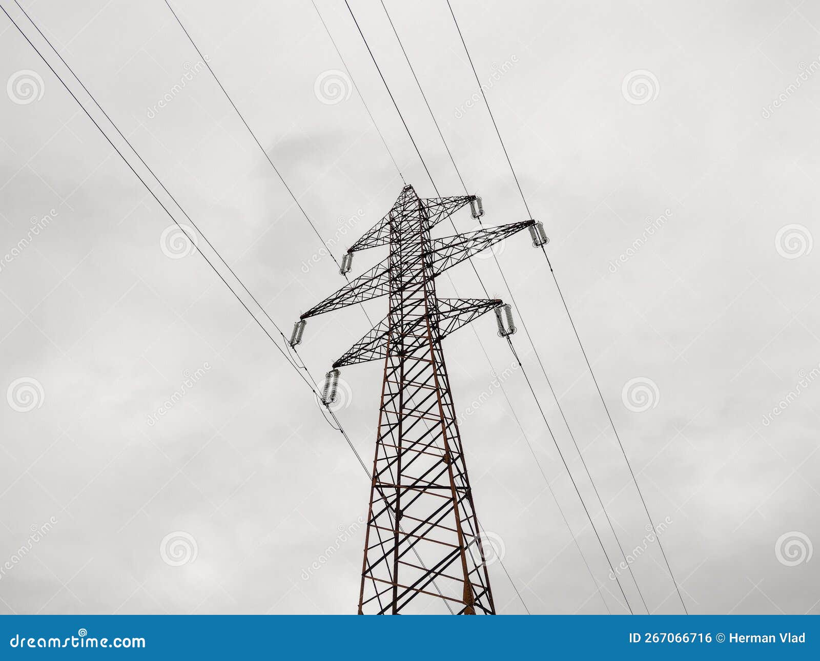 Electricity Pole in Romania. Power Concept Stock Photo - Image of ...