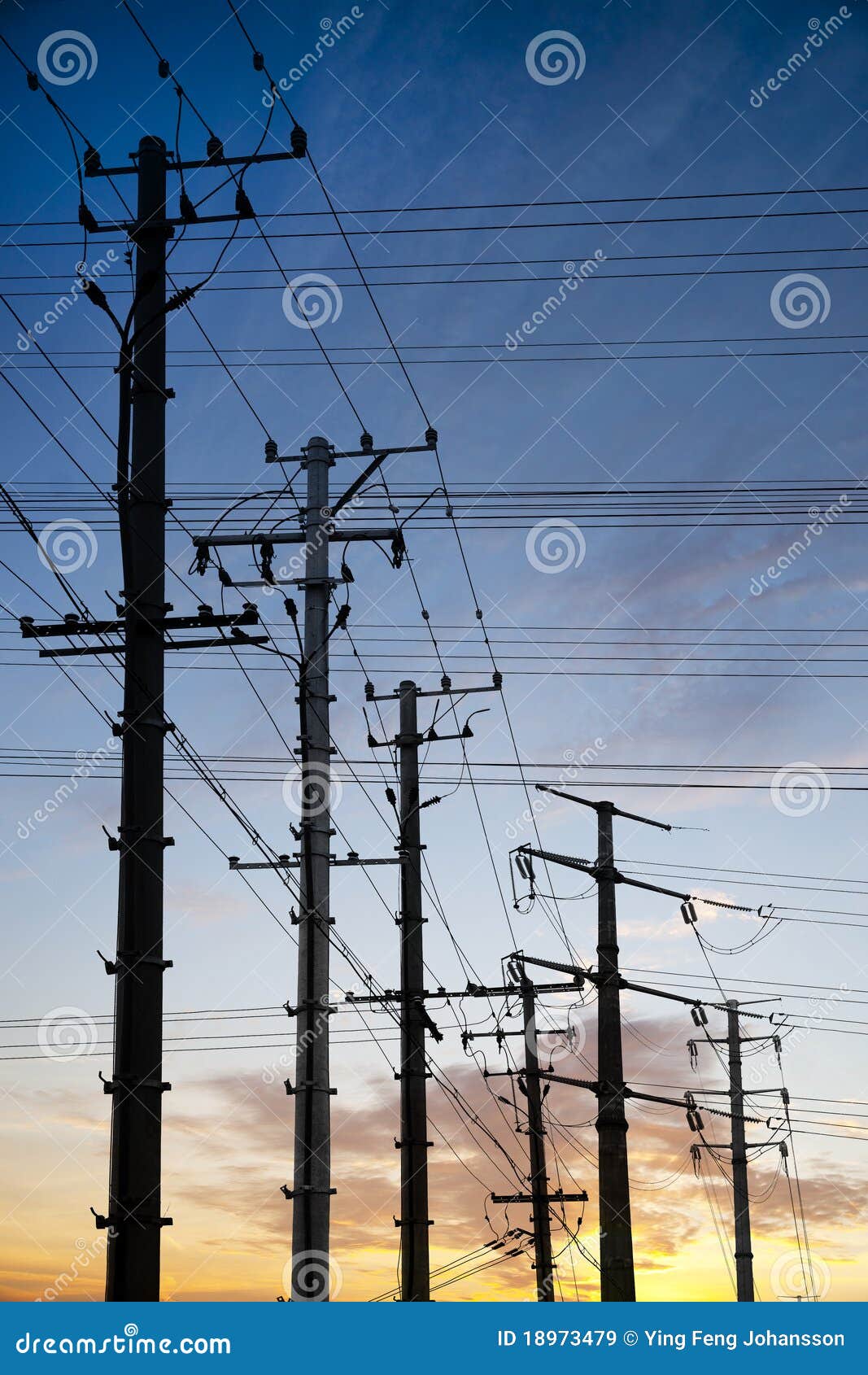 Electricity Poles And Electrical Insulation Stock Photo | CartoonDealer ...