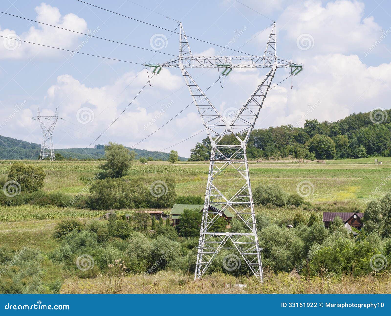 Electricity poles stock photo. Image of steel, power - 33161922