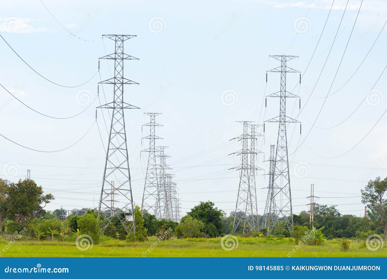 Electricity poles and poly stock image. Image of tourism - 98145885