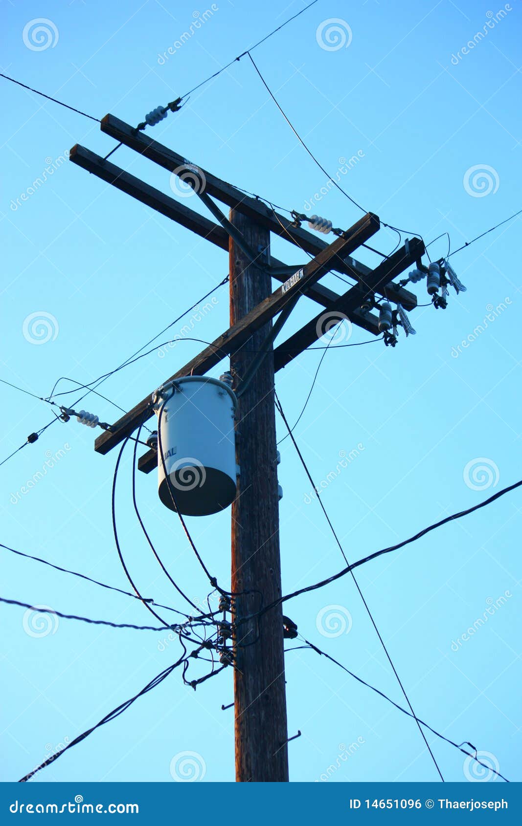 Electricity Post stock photo. Image of bird, clouds, industry - 14651096