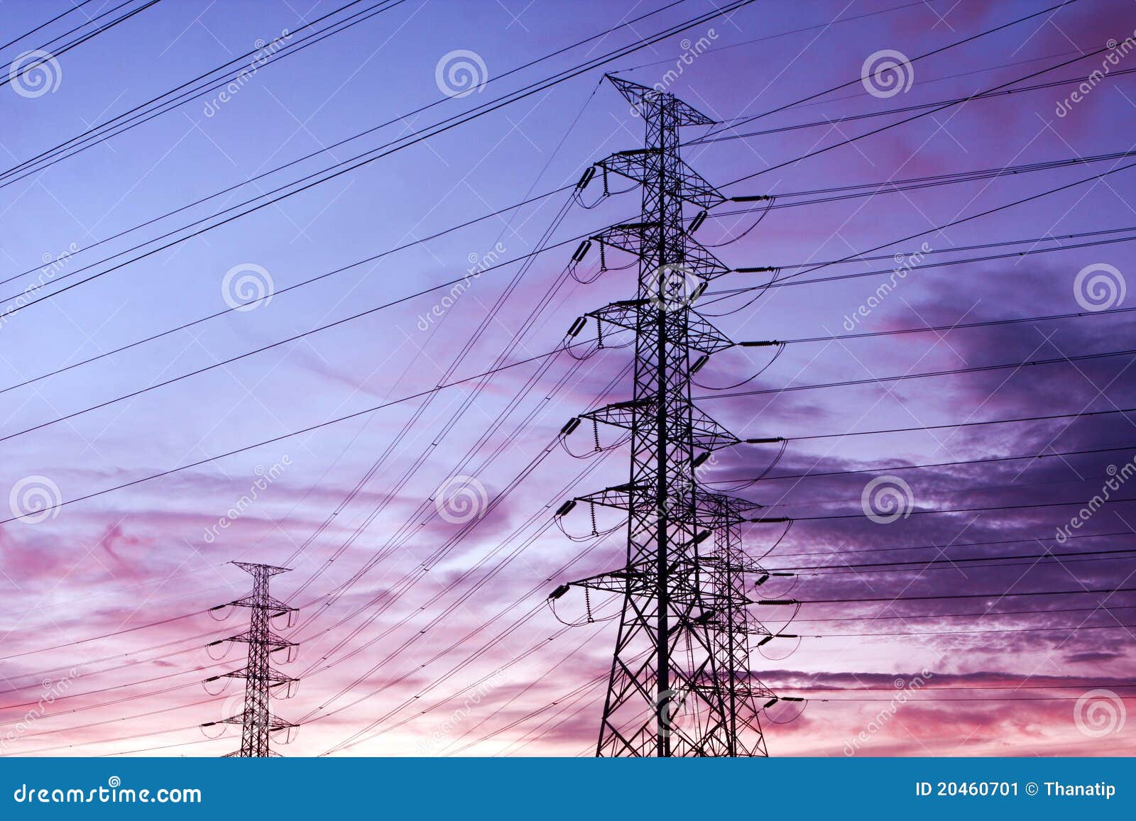 Electricity post stock image. Image of grid, plant, line - 20460701