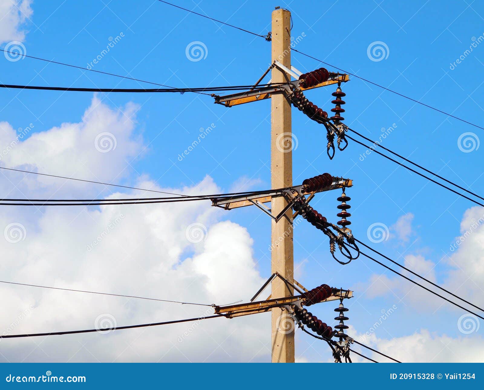 Electricity post stock photo. Image of framework, outdoor - 20915328