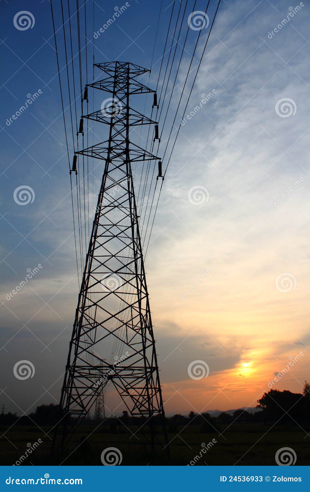 Electricity post stock image. Image of industrial, architecture - 24536933