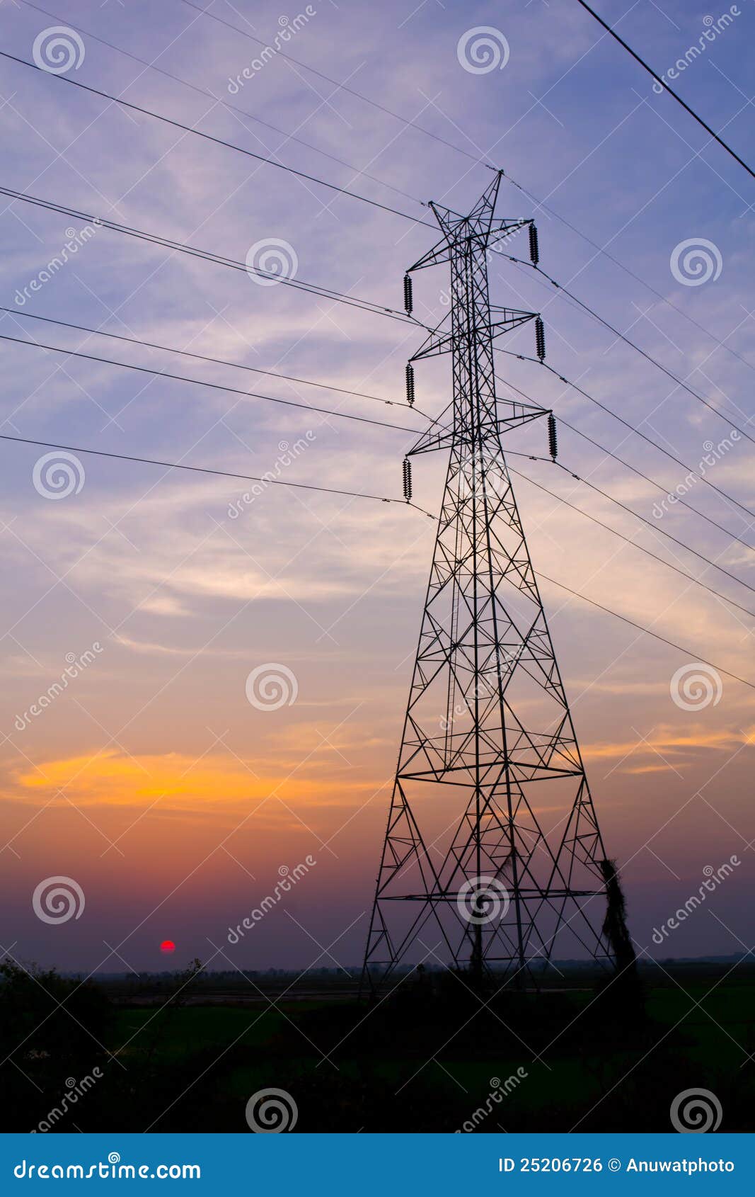 The Electricity post stock photo. Image of engine, high - 25206726