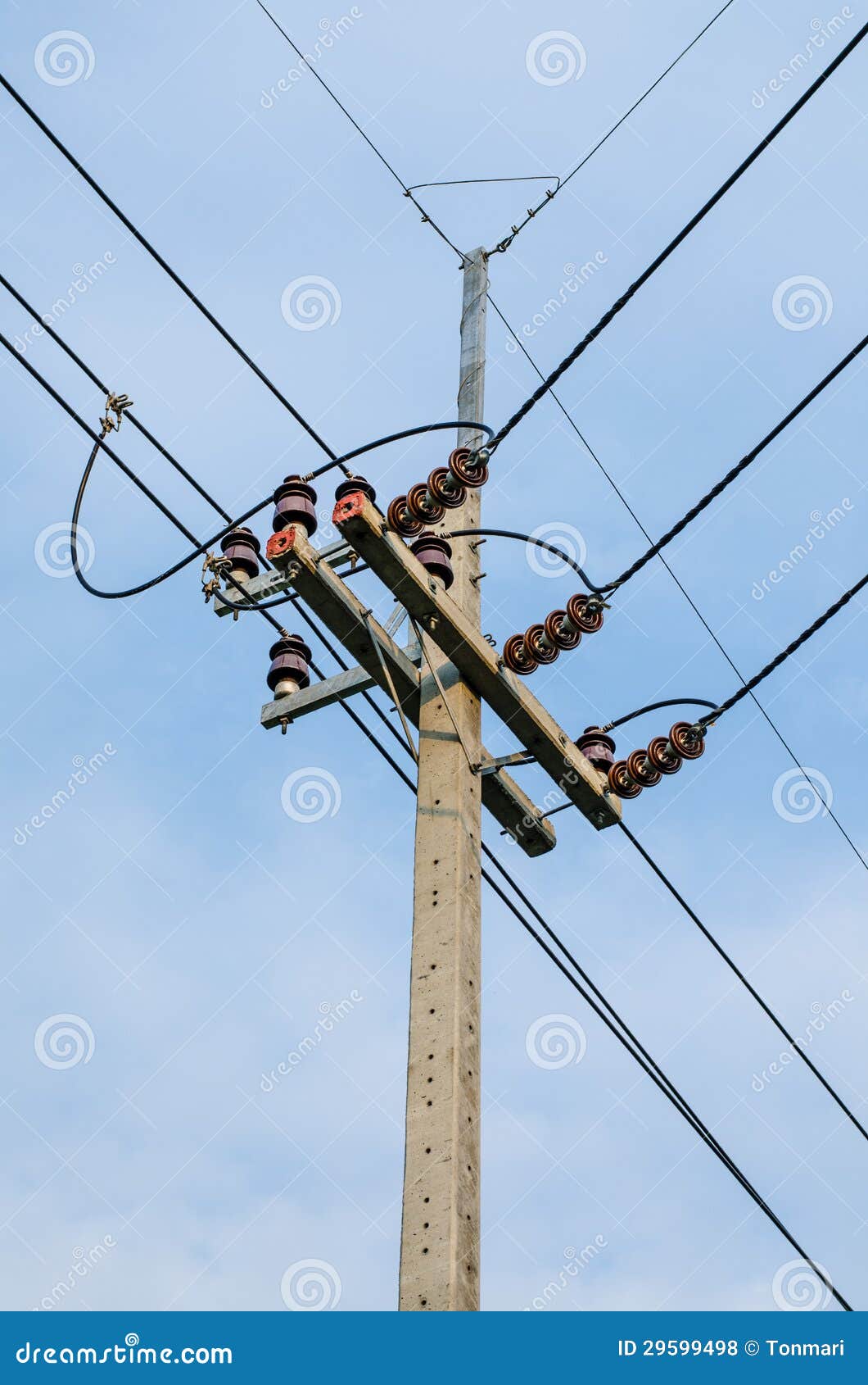 Electricity post stock photo. Image of cable, thailand - 29599498