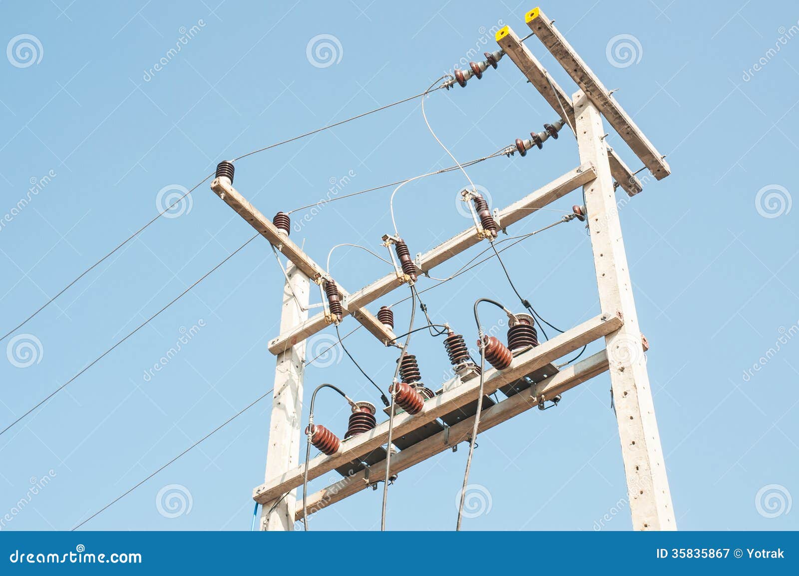 Electricity post stock image. Image of industrial, technology - 35835867