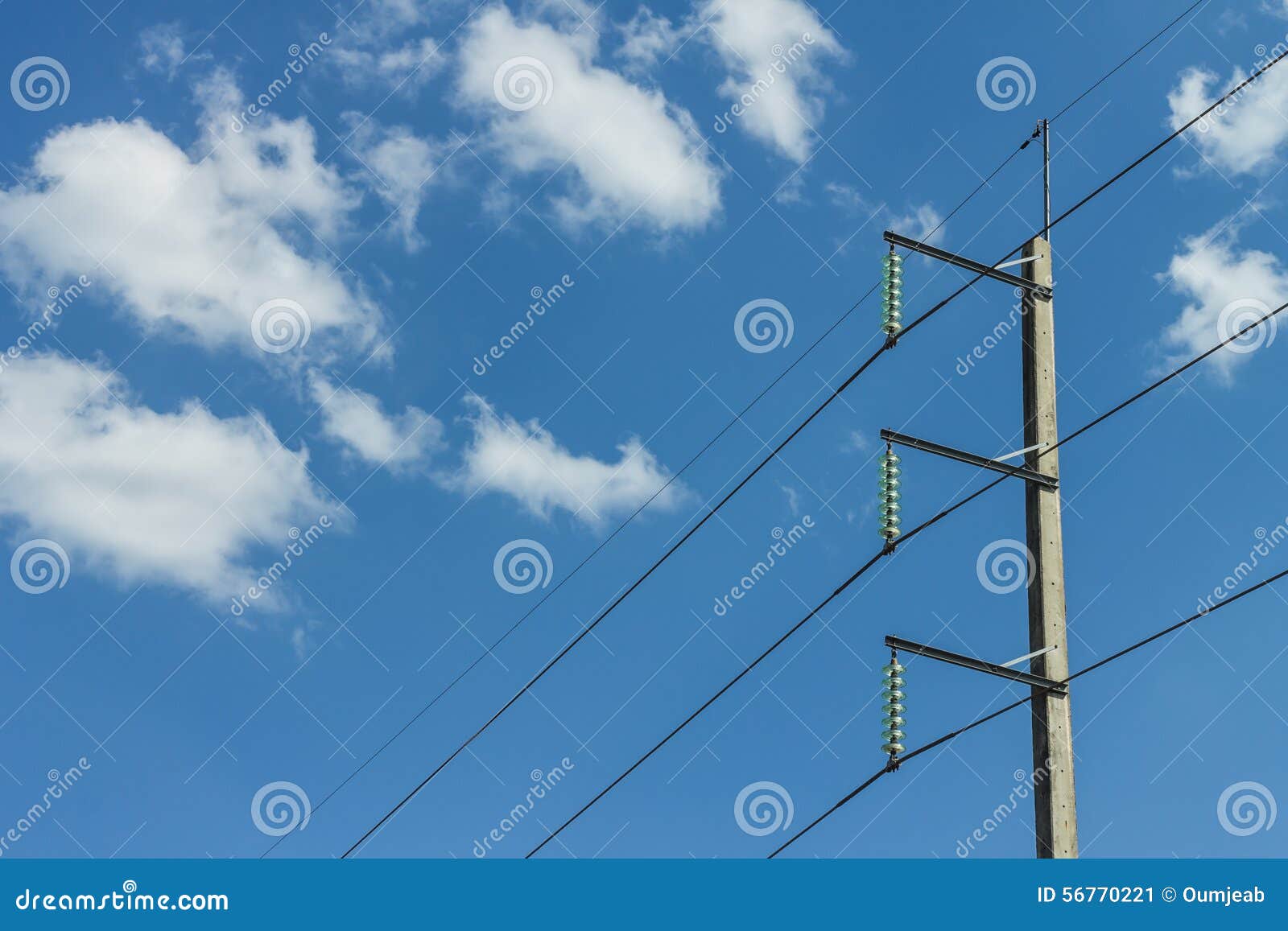 Electricity post stock image. Image of climbing, energy - 56770221
