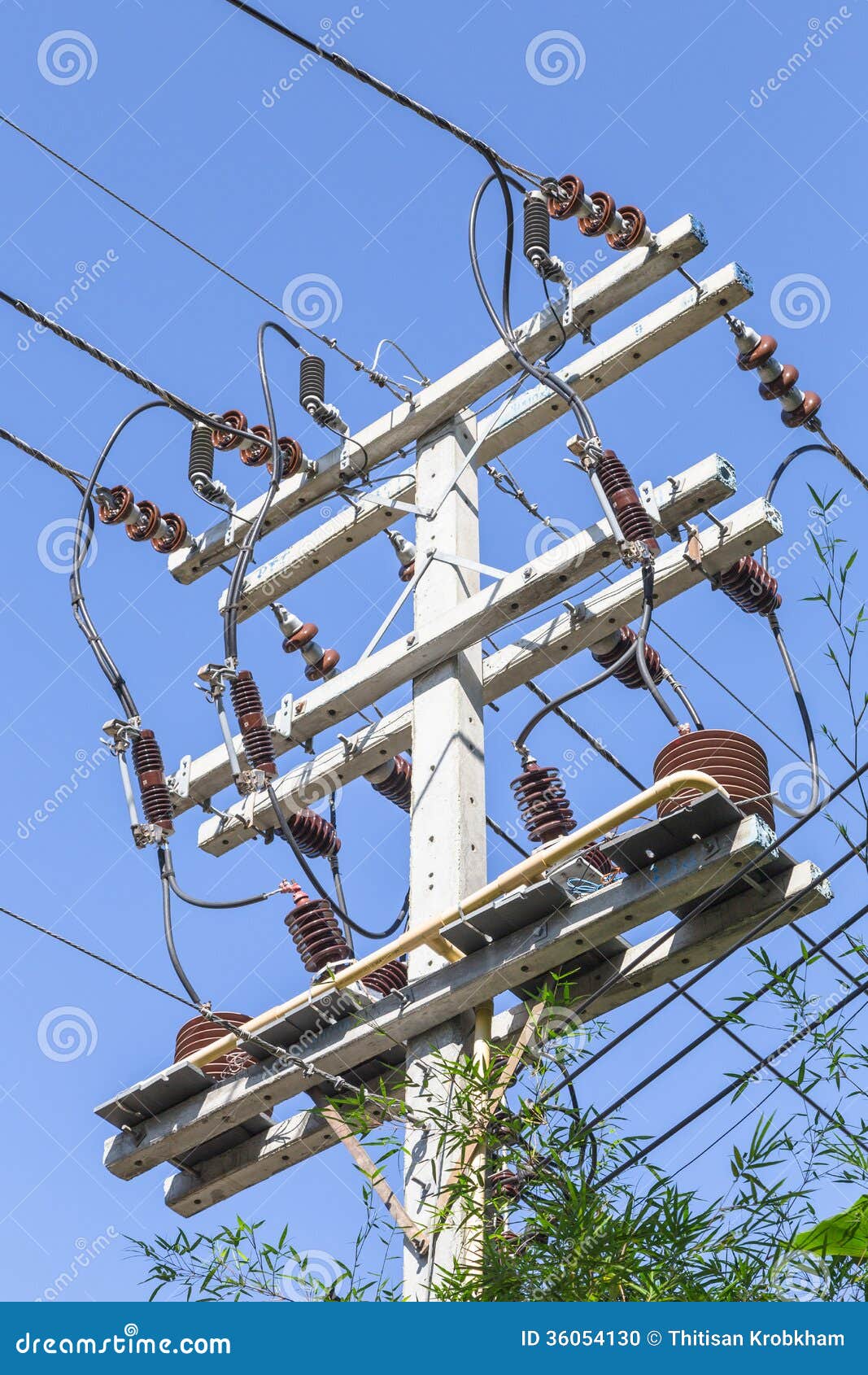 Electricity post stock photo. Image of current, outdoor - 36054130