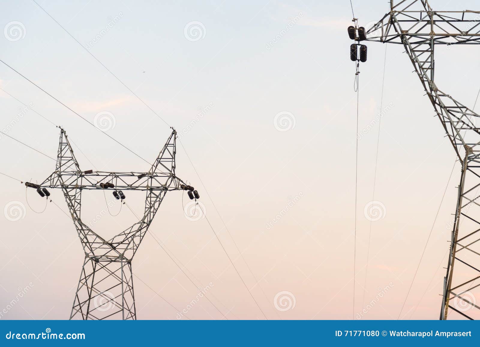 Electricity post stock photo. Image of electrical, cloud - 71771080