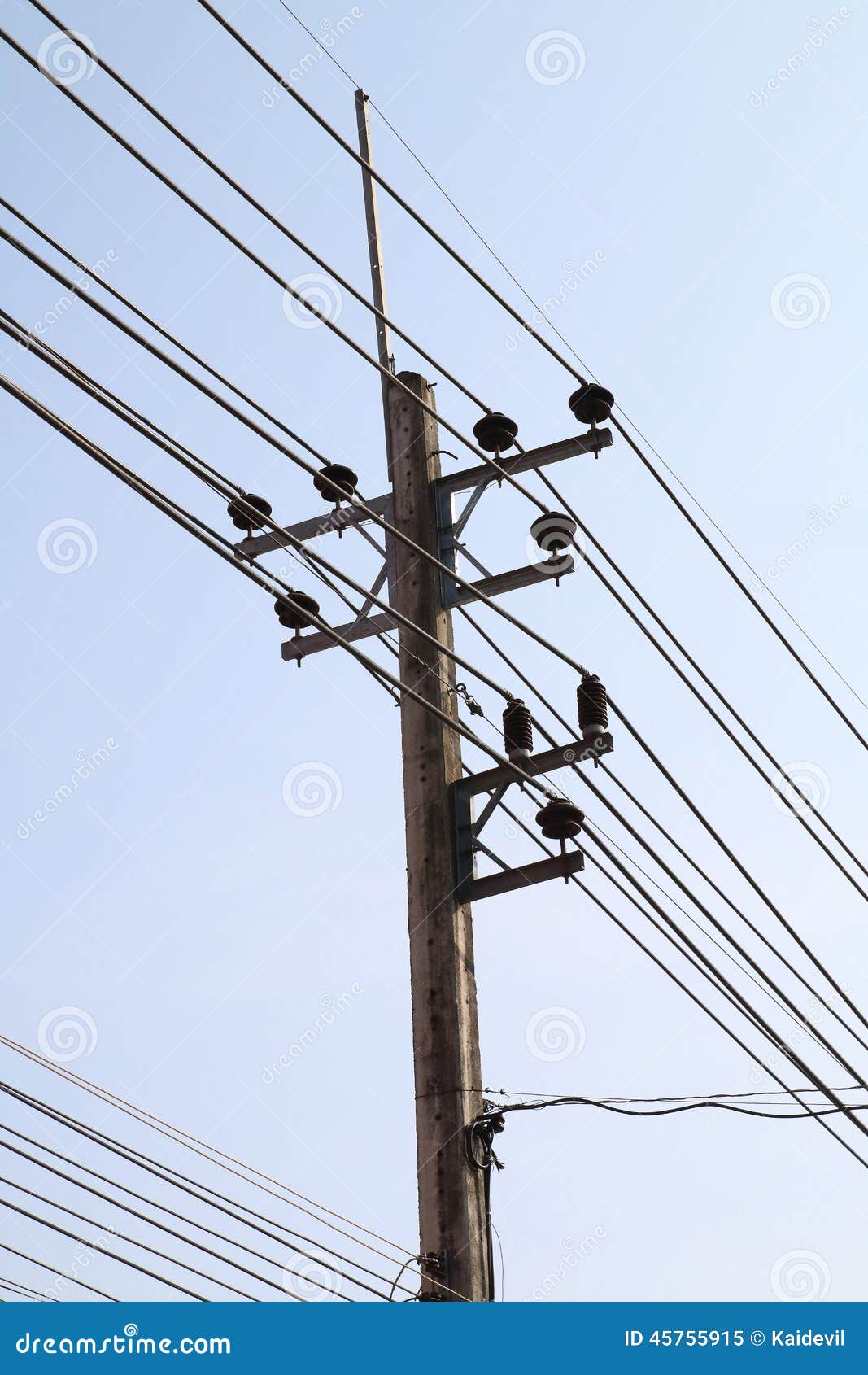 Electricity post stock image. Image of electricity, post - 45755915