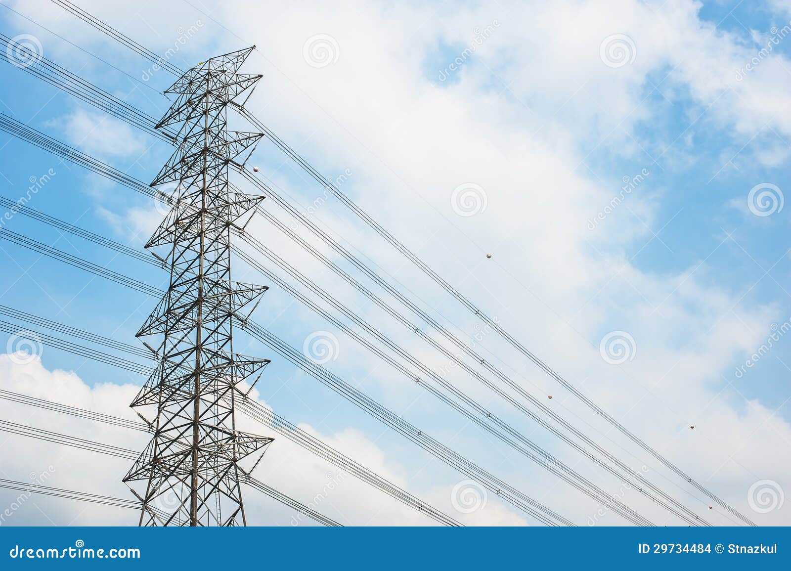 Electricity Post And High Voltage Electric Power Substation Royalty ...