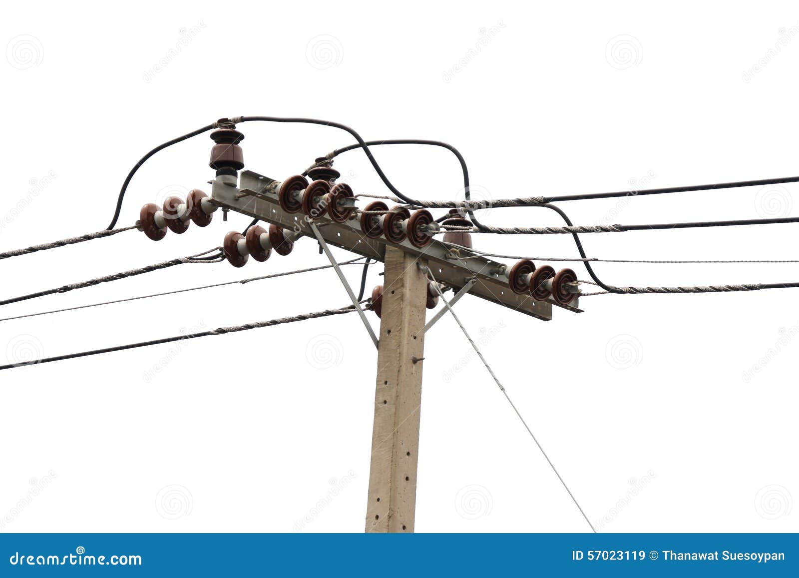 Electricity post stock image. Image of high, electricity - 57023119