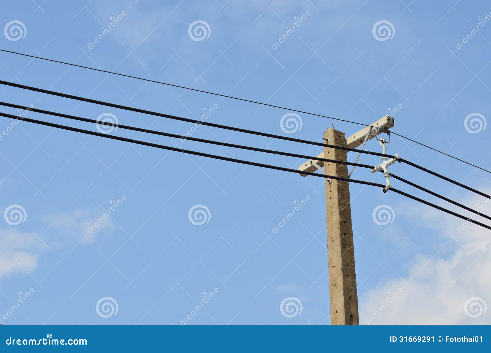 Electricity post stock image. Image of pressure, ways - 31669291