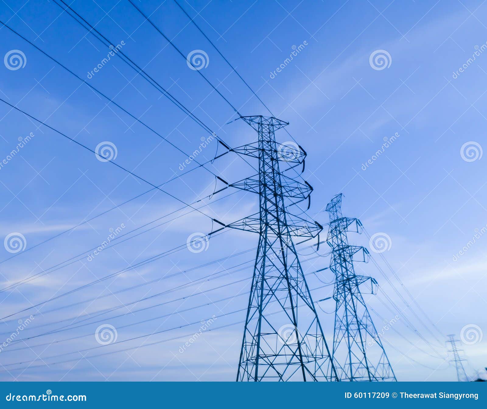 Electricity Post Line into the Power Factory Stock Image - Image of ...