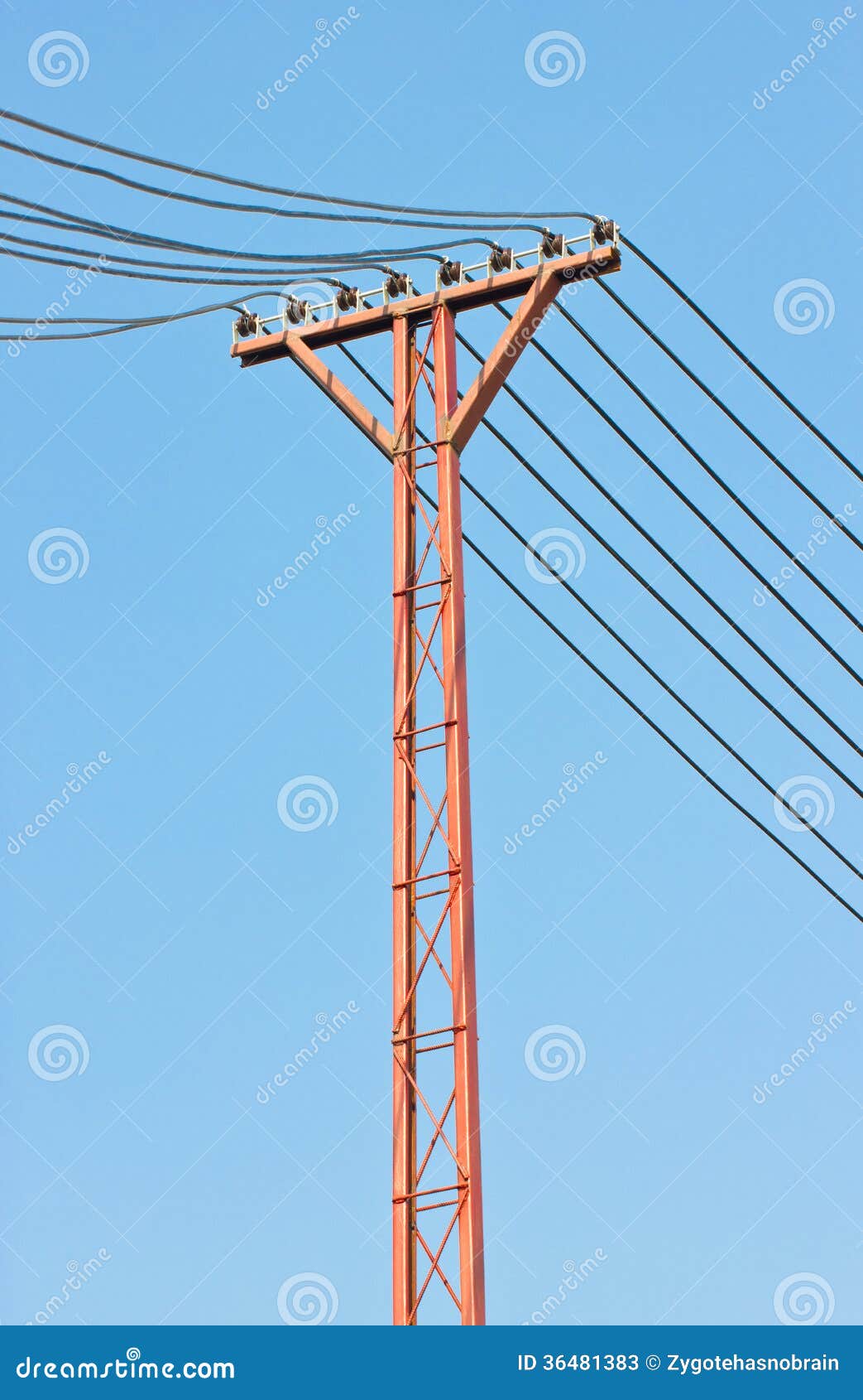 Electricity Post And High Voltage Electric Power Substation Royalty ...