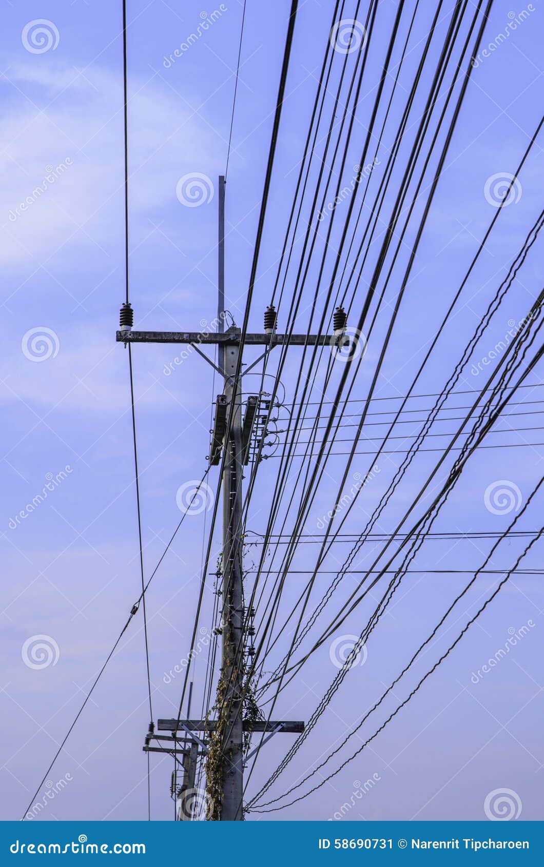 Electricity post stock image. Image of electrical, british - 58690731