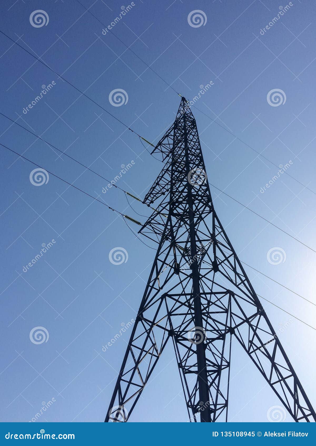 Electricity post tower stock image. Image of line, electrical - 135108945