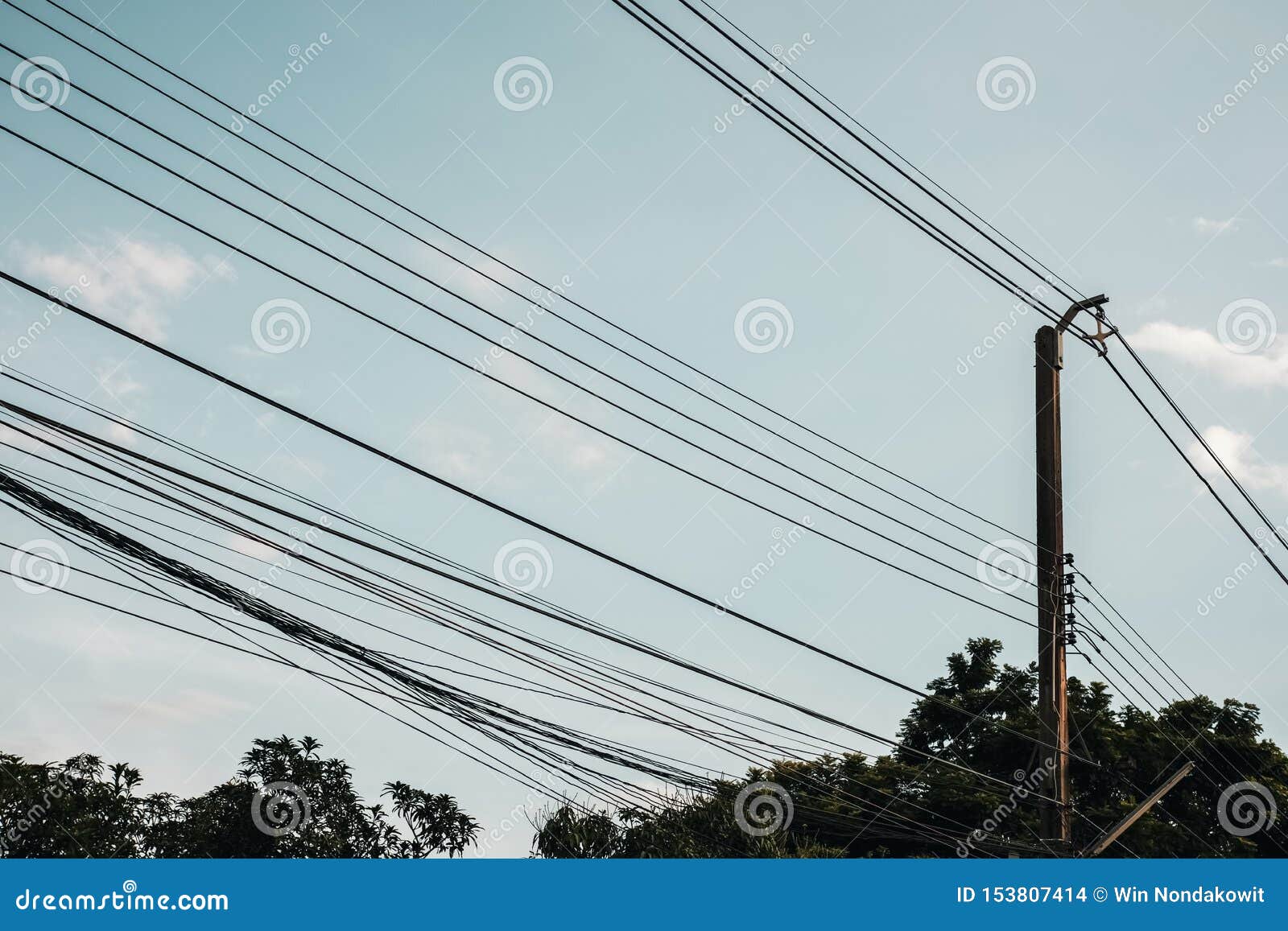 Electricity post stock photo. Image of pole, electrical - 153807414