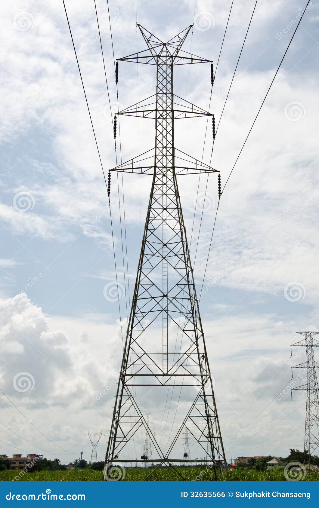 Electricity post stock photo. Image of main, energy, environment - 32635566