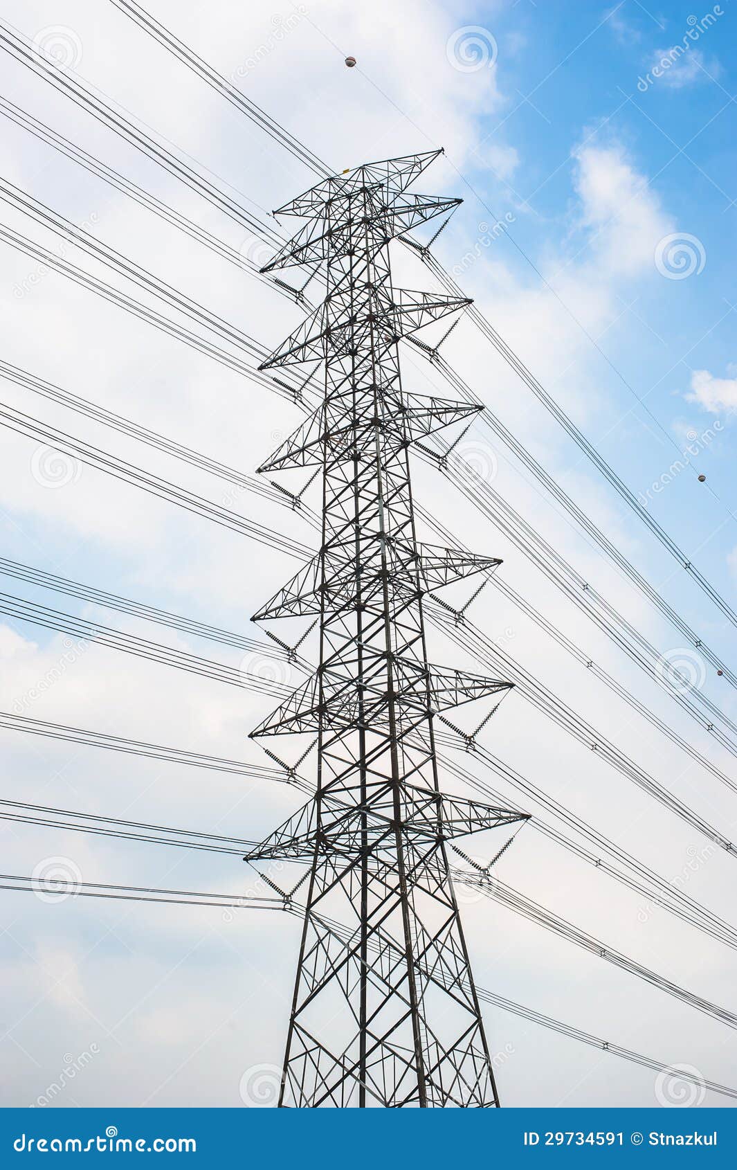 Electricity post stock image. Image of nature, cables - 29734591