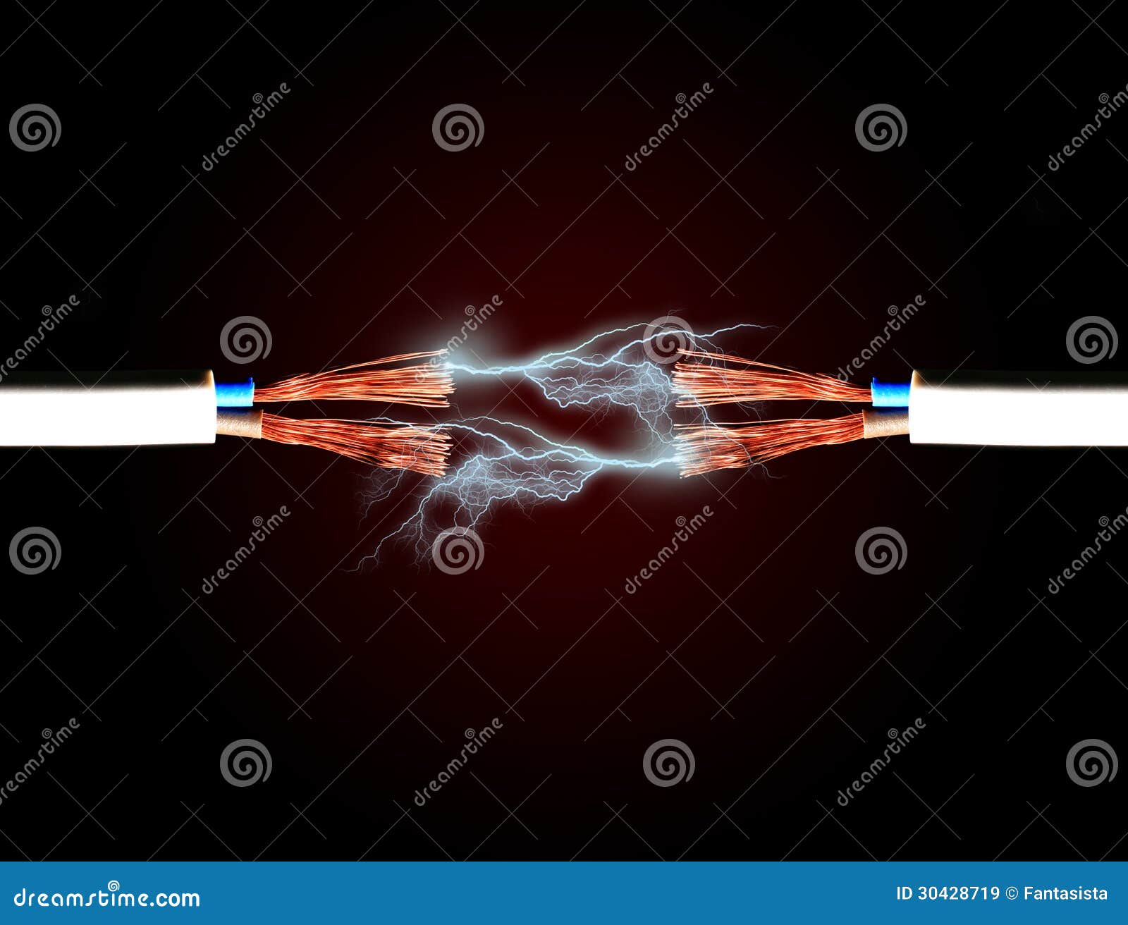 Electricity. stock image. Image of spark, discharge, cable - 30428719