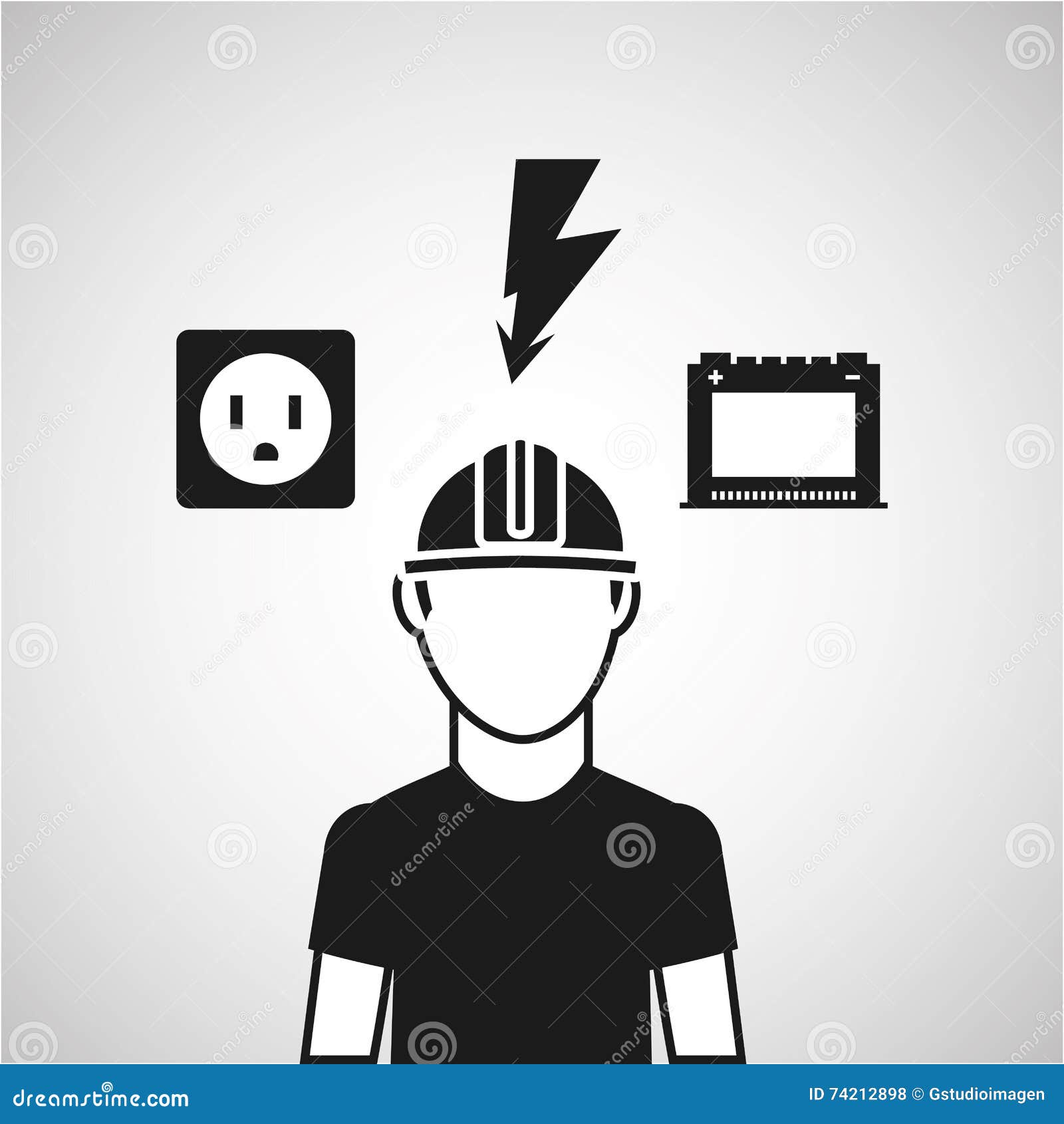 Electricity power icon stock illustration. Illustration of business ...