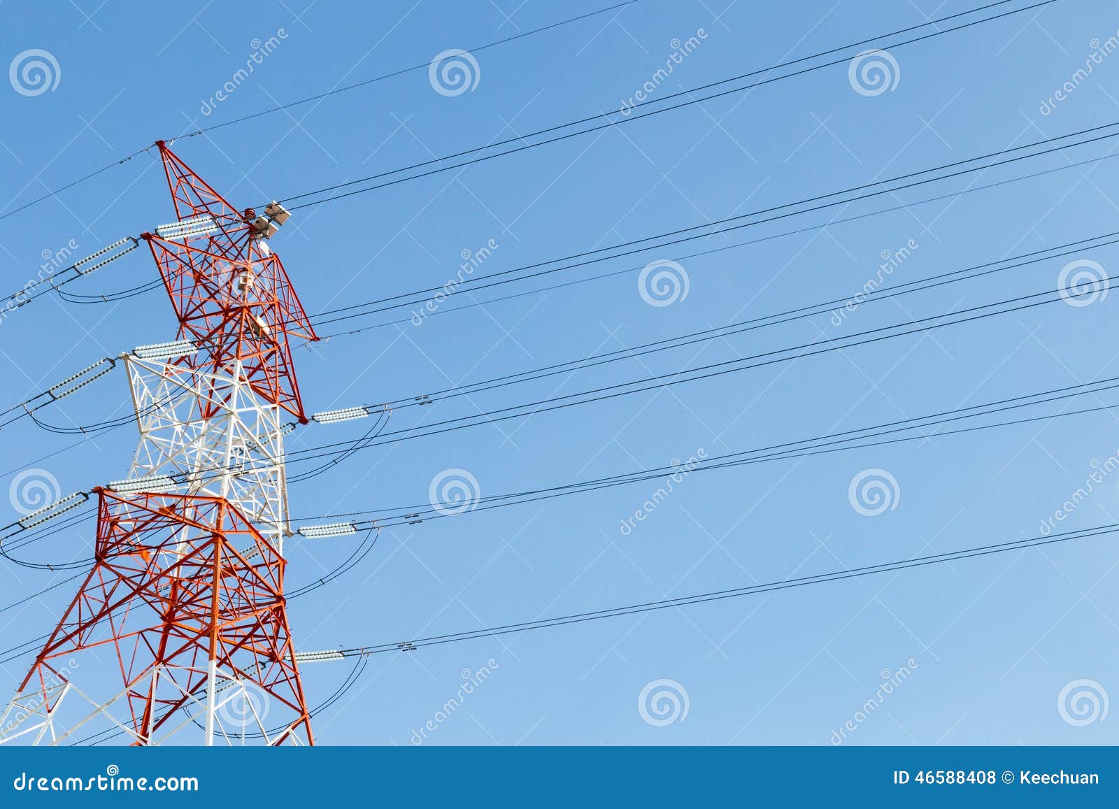 Electricity Power Line Pylon Stock Photo - Image of asia, engineering ...