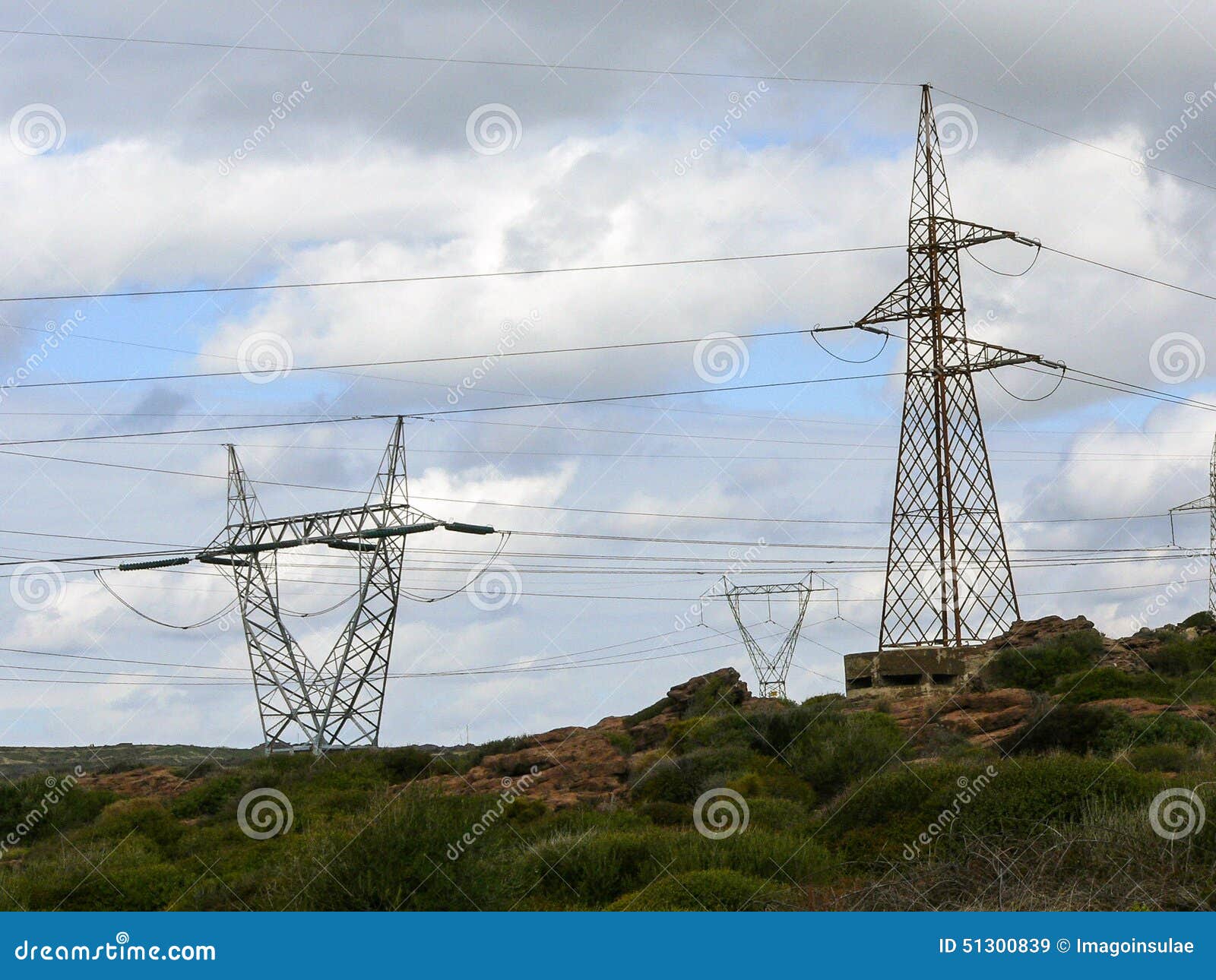 Electricity. Power line editorial stock image. Image of line - 51300839