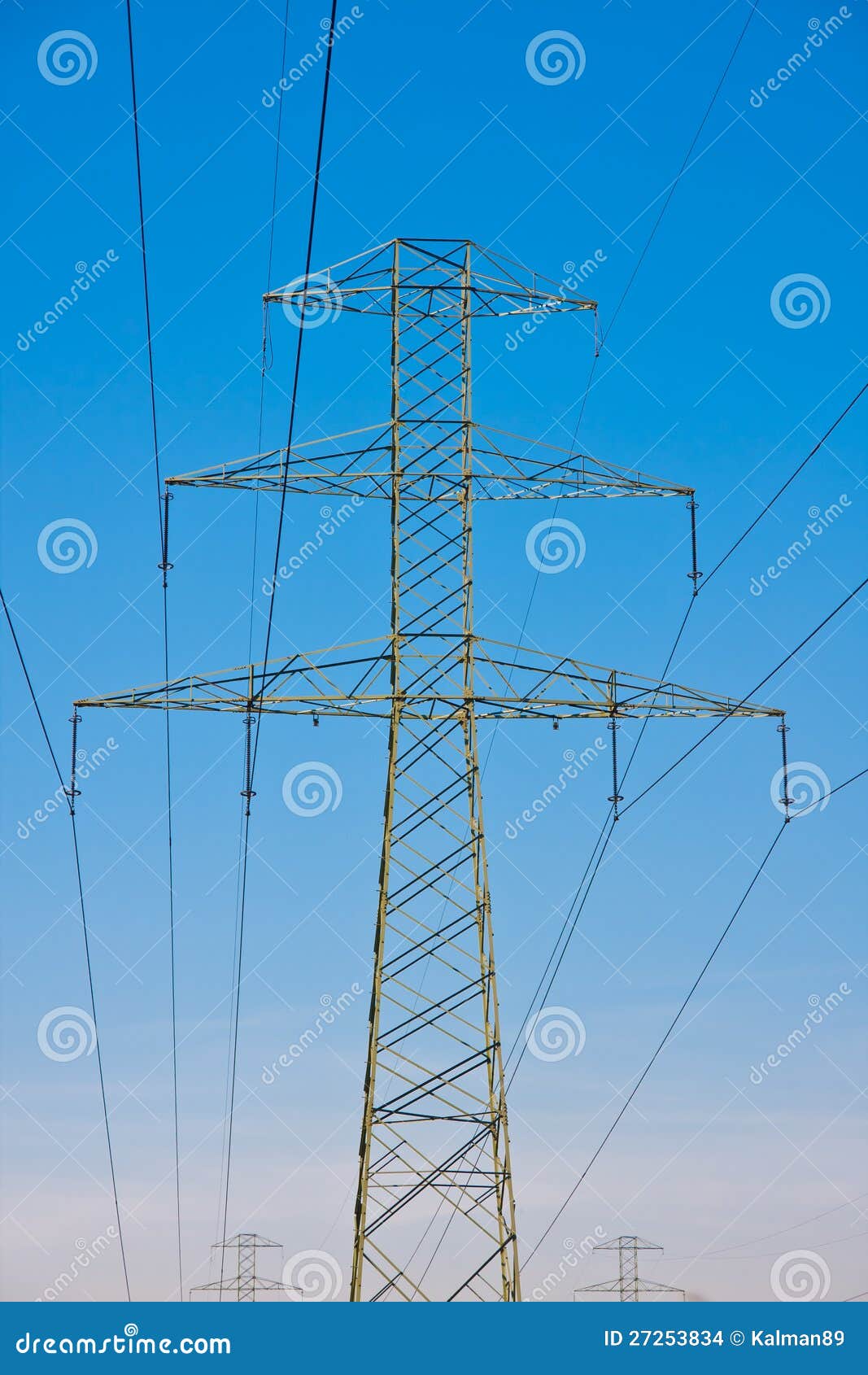Electricity power lines stock photo. Image of voltage - 27253834