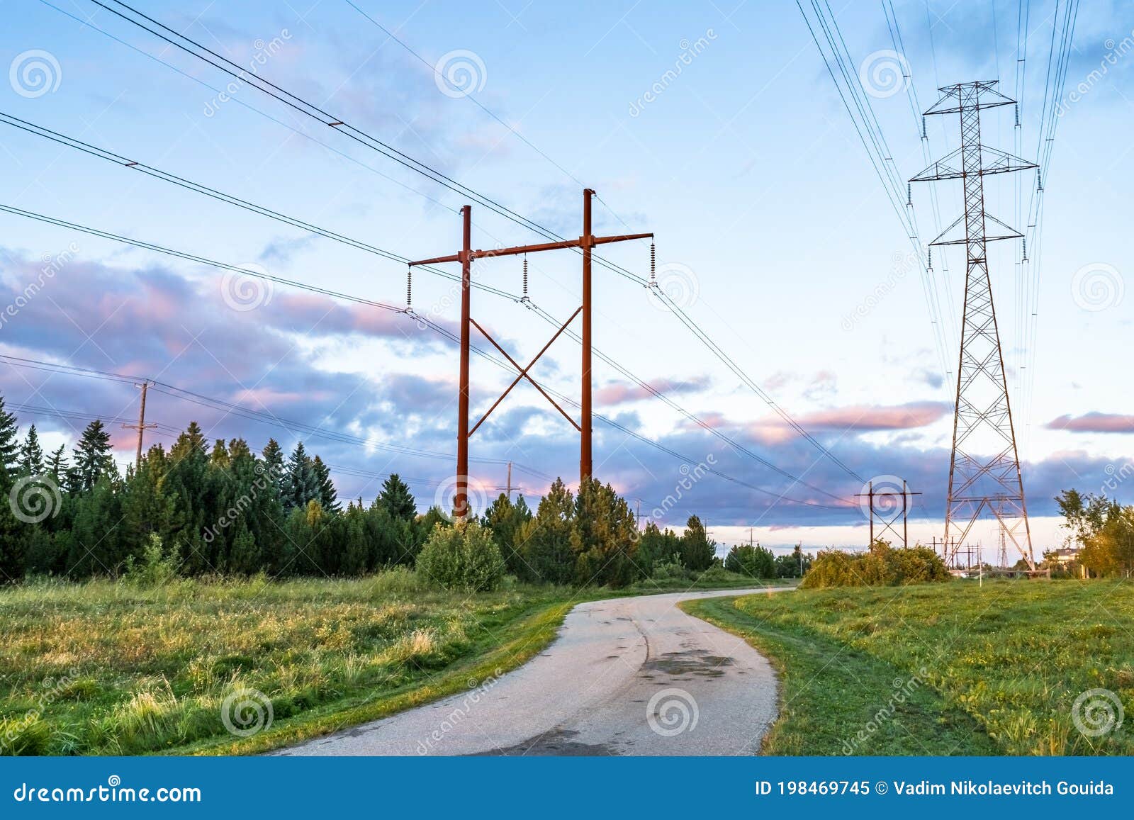 Electricity power lines stock image. Image of corridor - 198469745