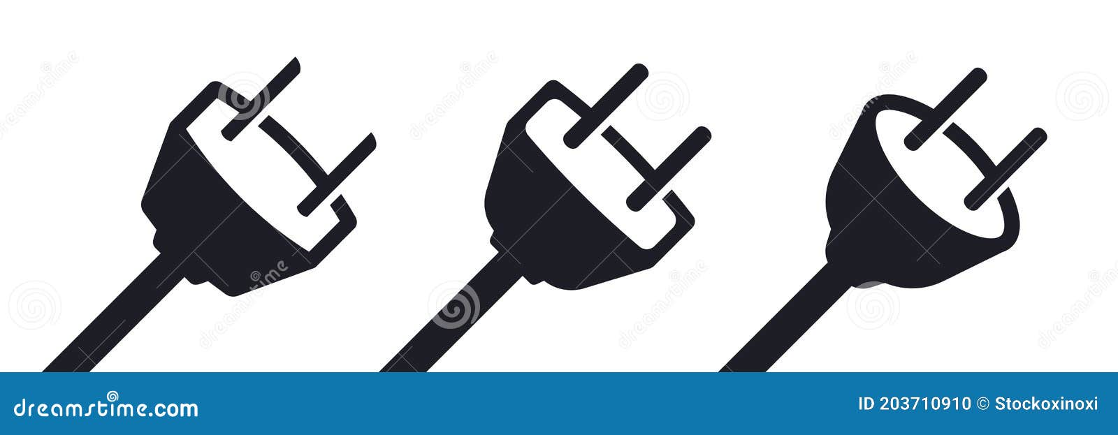 Electricity Power Plug Types Vector Illustration Icon Stock Vector ...