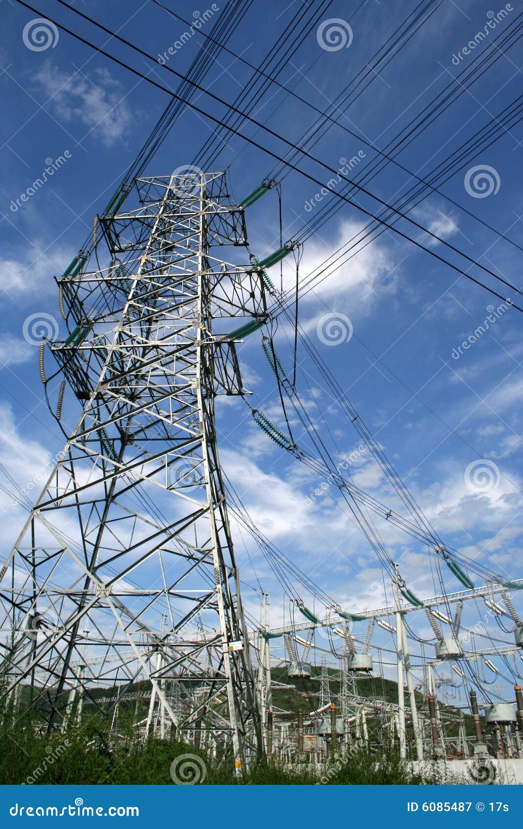 Electricity power pylon stock image. Image of nonrenewable - 6085487