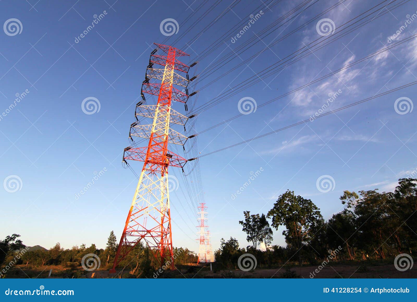 Electricity Power Pylon stock photo. Image of energy - 41228254