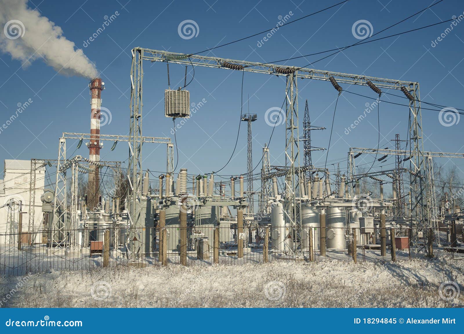 Electricity Power Station stock image. Image of color - 18294845