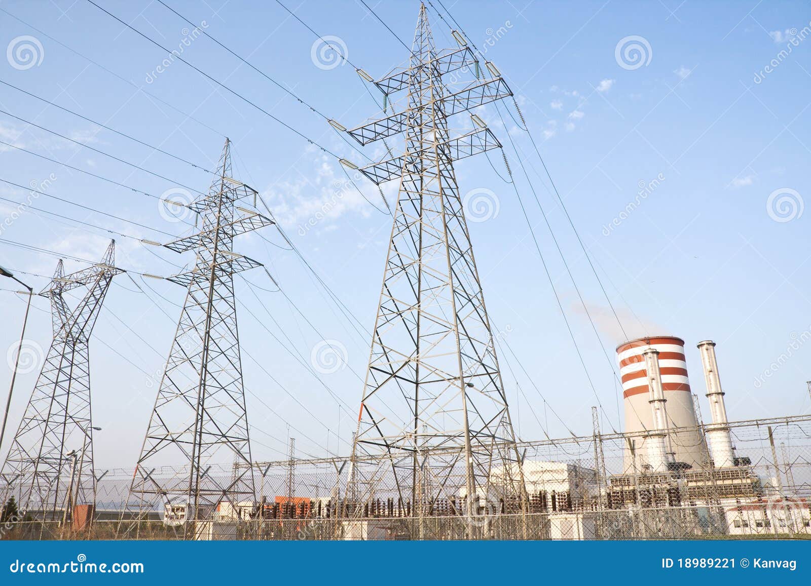 Electricity power station stock image. Image of chimney - 18989221