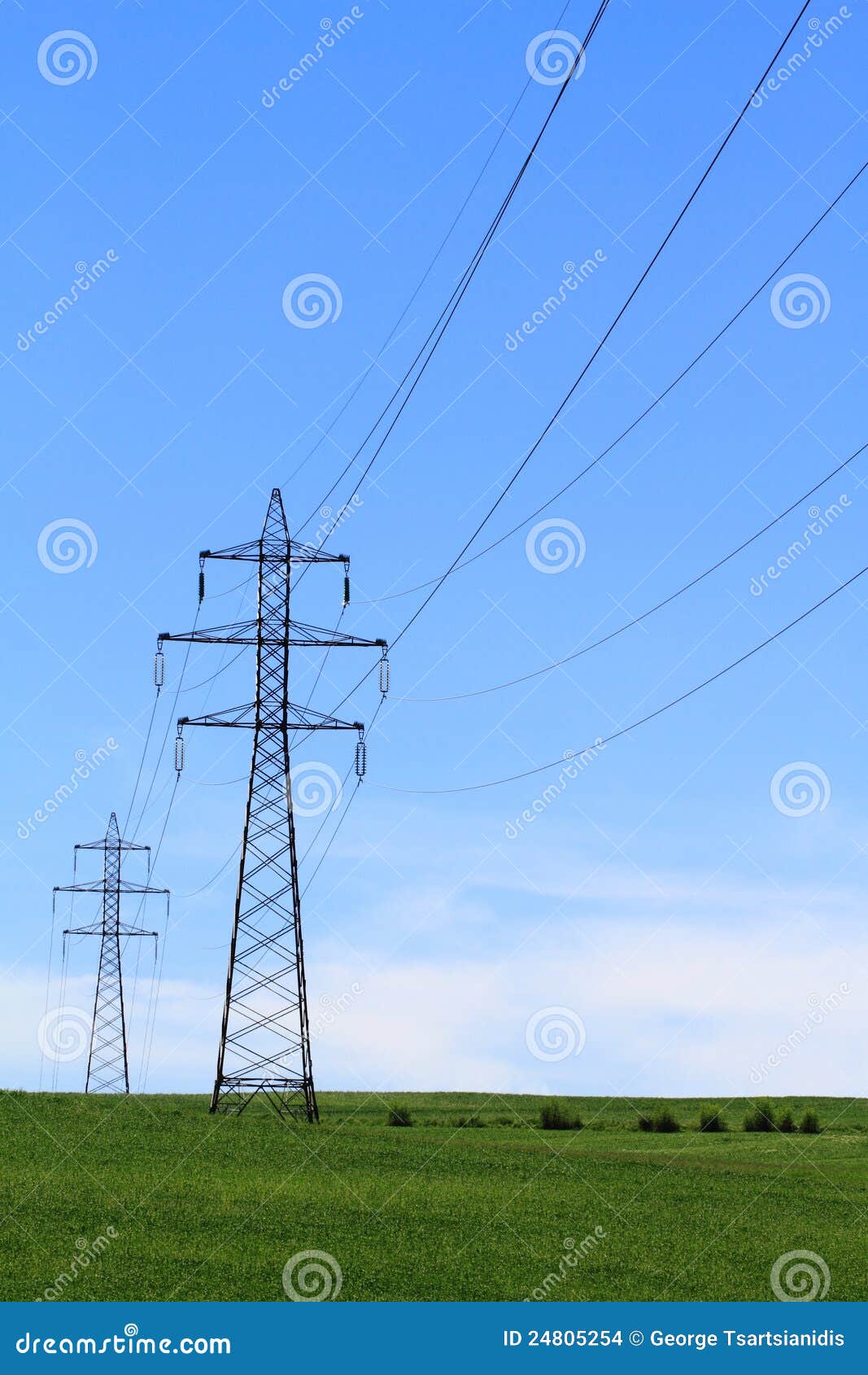 Electricity Power Transmission Lines Stock Photo - Image of ...