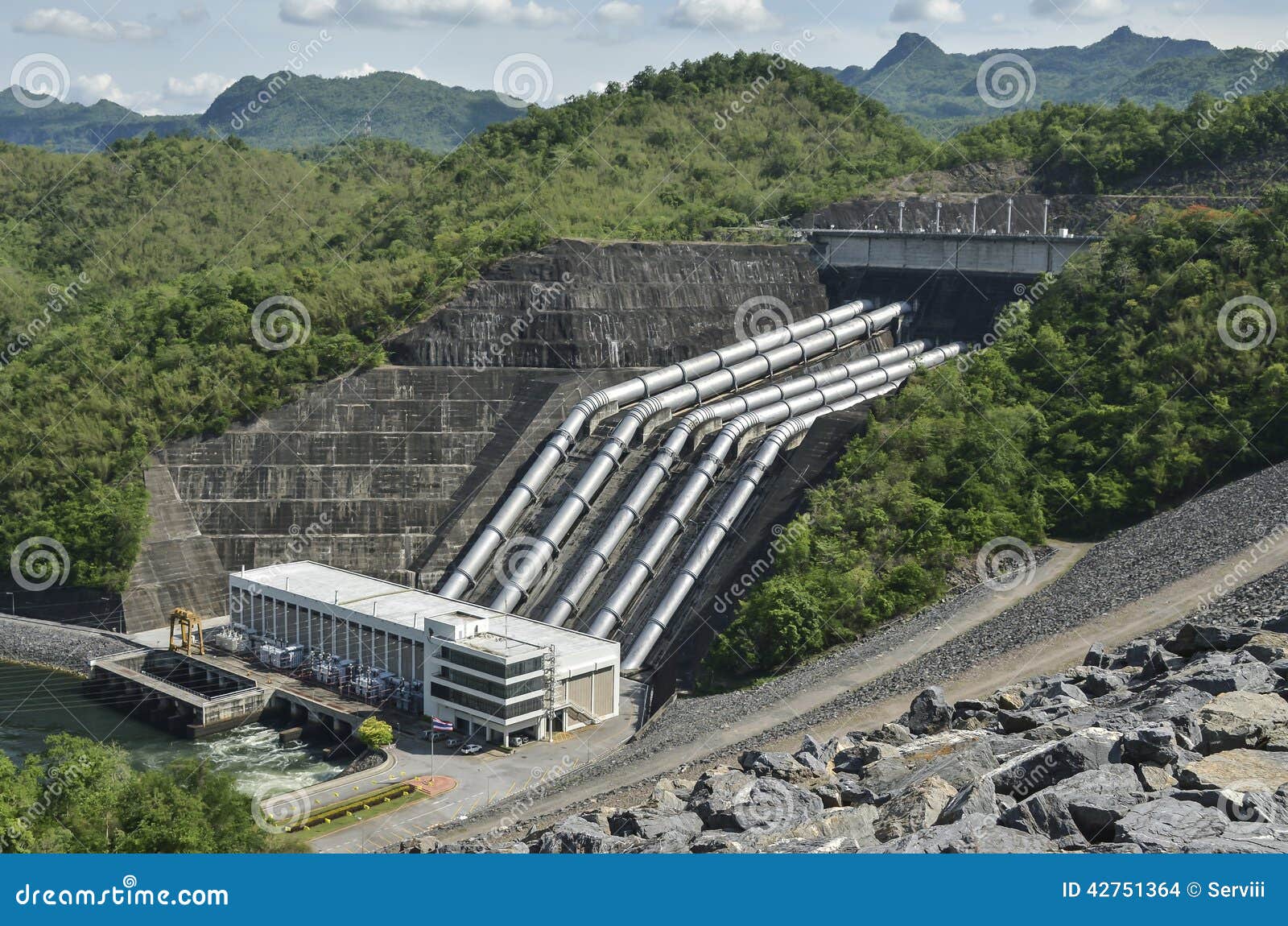 Electricity from Power Water Stock Photo - Image of pipe, moving: 42751364