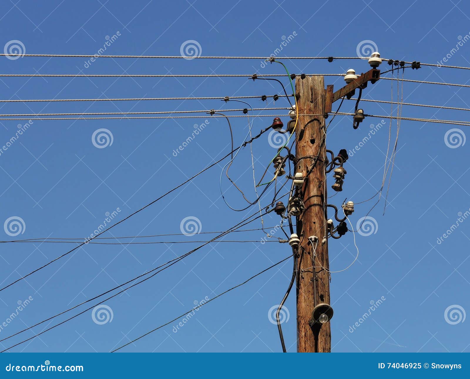 Electricity Pilon And Cables Stock Image | CartoonDealer.com #1969927