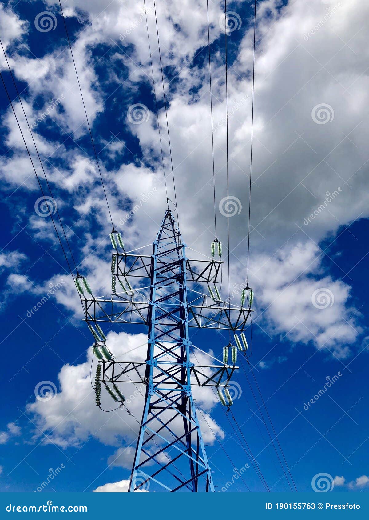 Electricity Powerline Network Stock Image - Image of energetic ...
