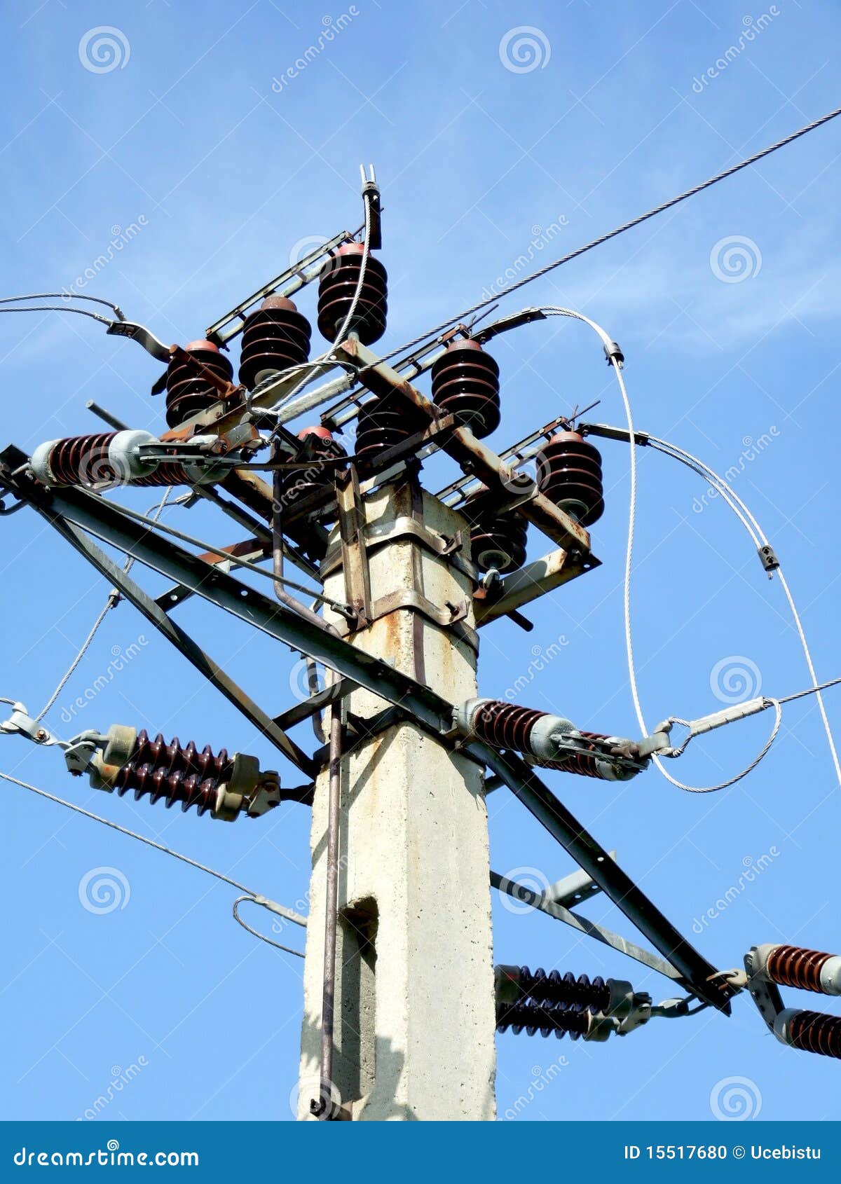 Electricity pylon stock photo. Image of conductor, high - 15517680
