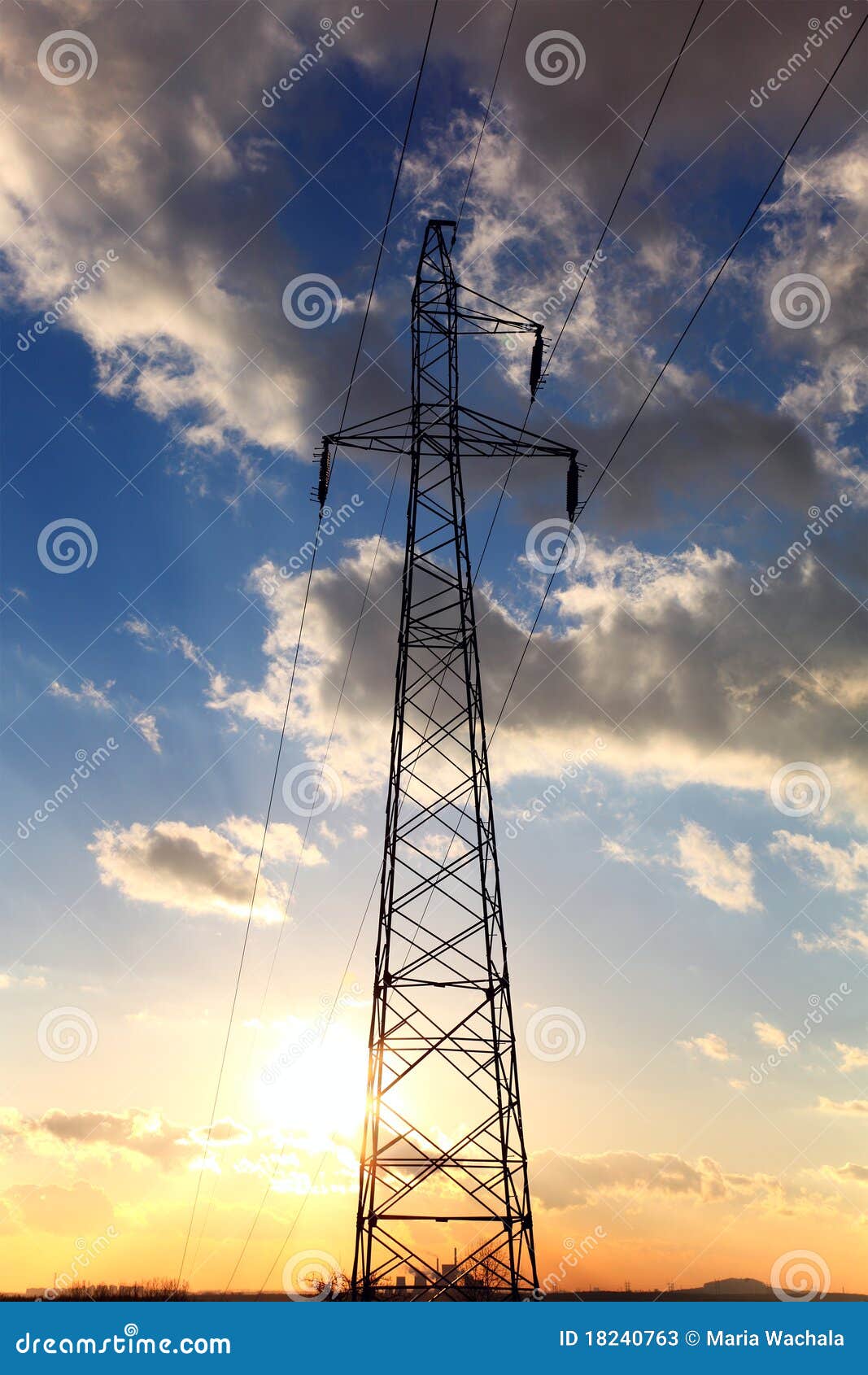 Electricity Pylon stock image. Image of cable, environment - 18240763