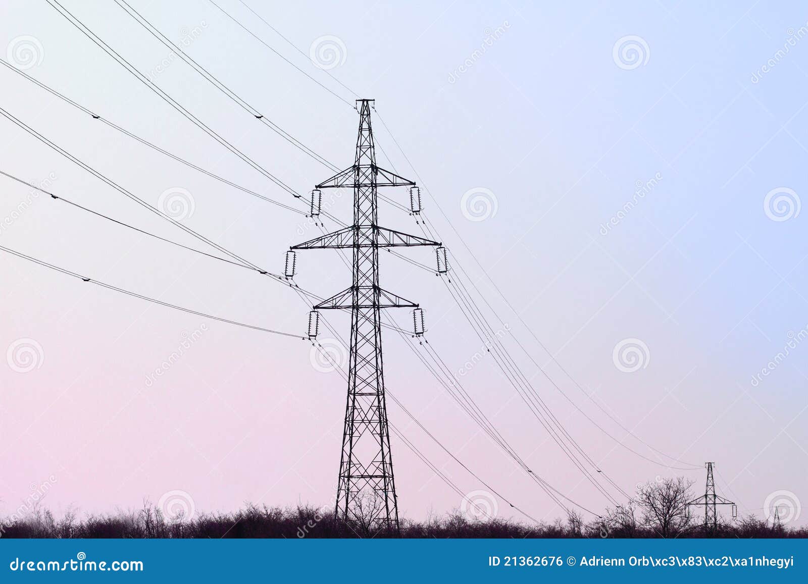 Electricity pylon stock photo. Image of pillar, plant - 21362676