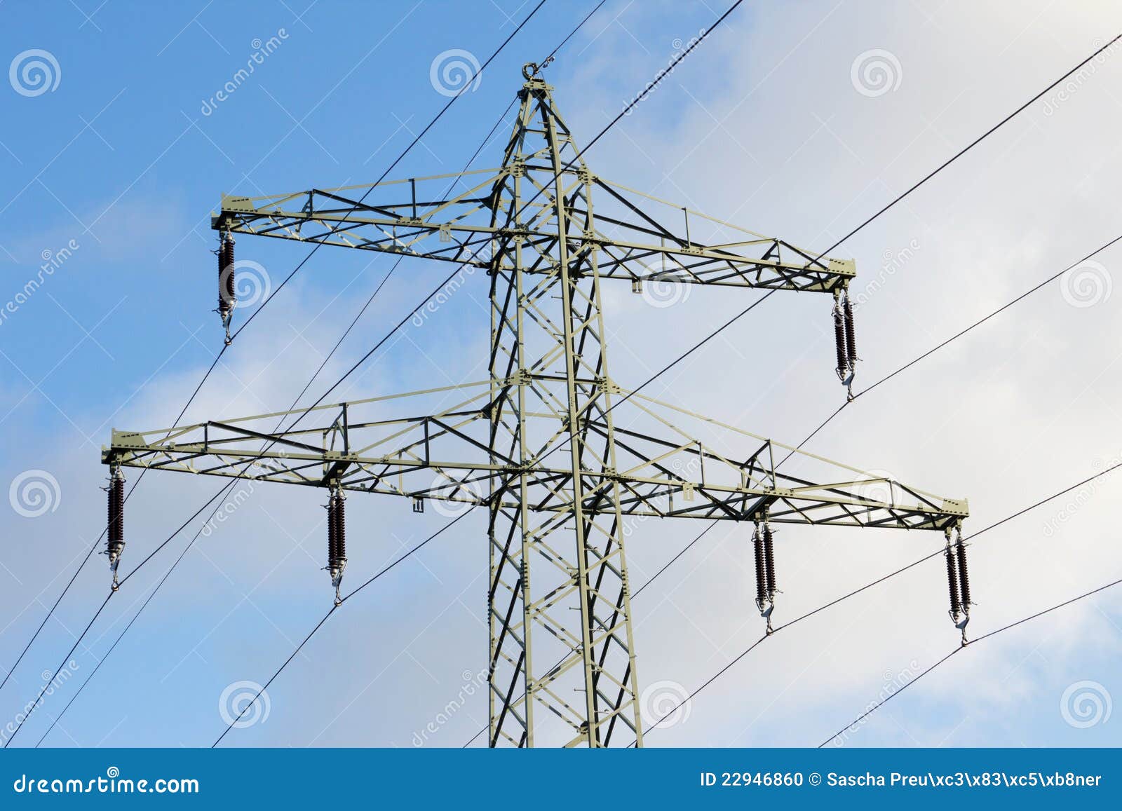 Electricity pylon stock photo. Image of detail, power - 22946860