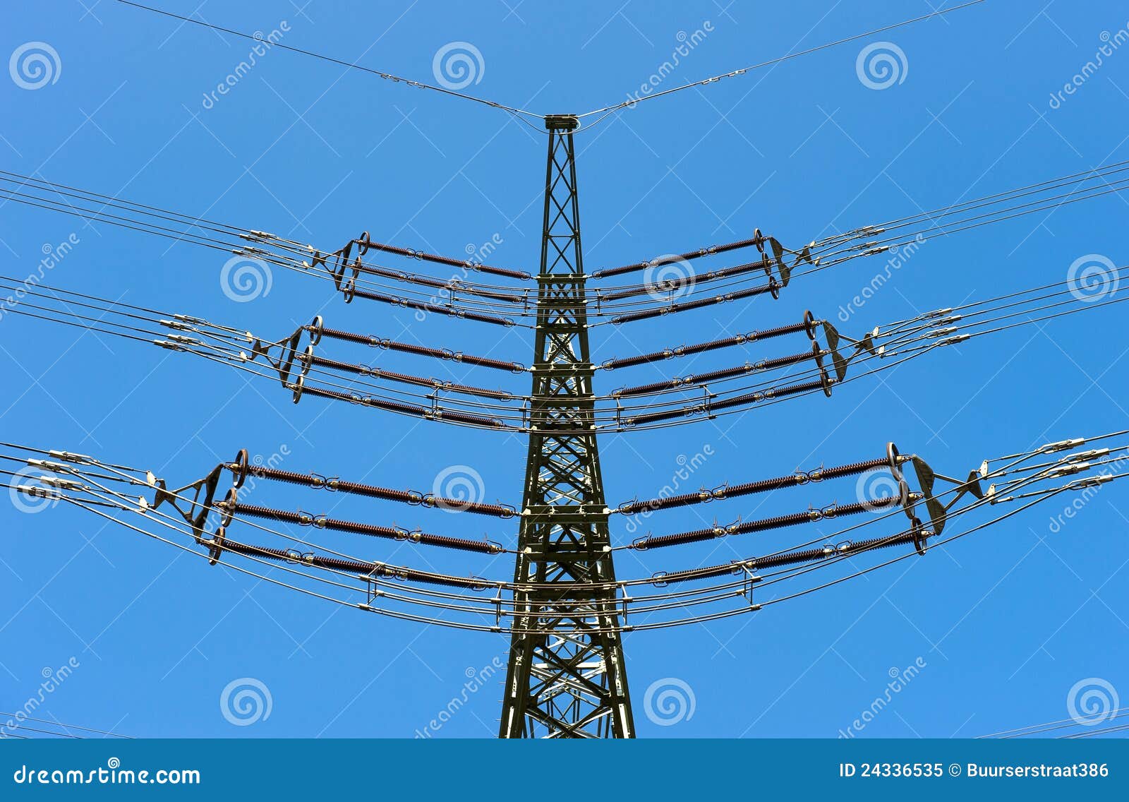 Electricity pylon stock image. Image of electricity, cable - 24336535
