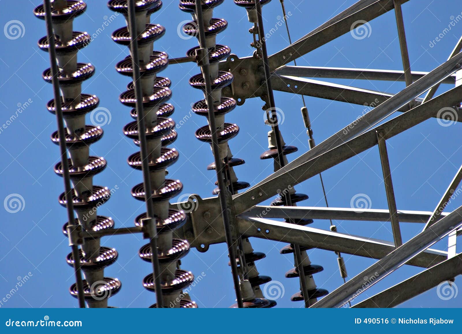 Electricity Pylon stock photo. Image of insulators, conductors - 490516
