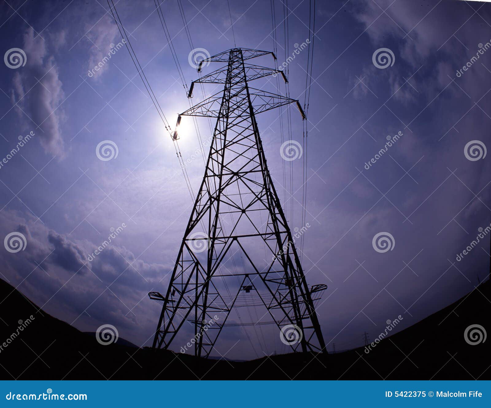 Electricity Pylon stock image. Image of transmission, steel - 5422375