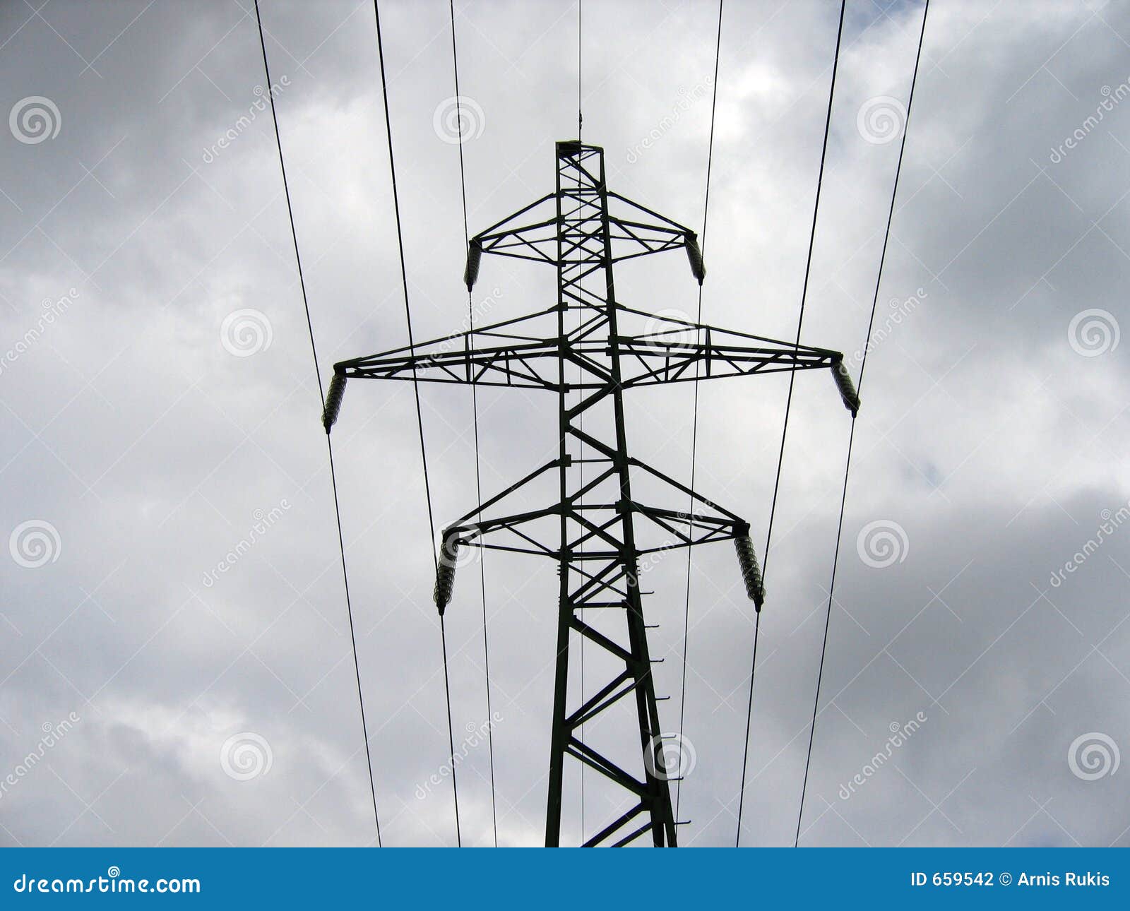 Electricity pylon stock photo. Image of industrial, high - 659542